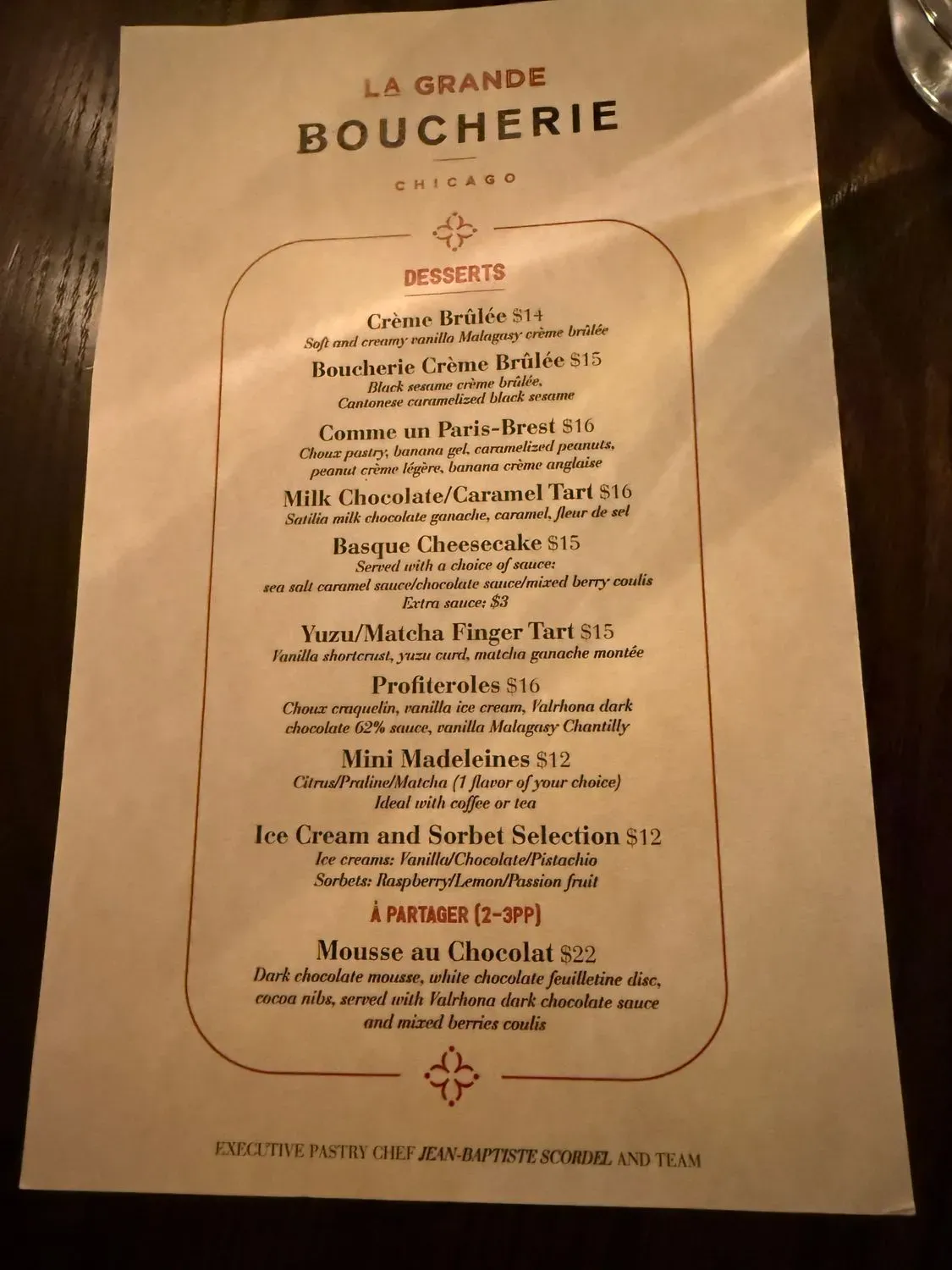 La Grande Boucherie Chicago Menu - Updated November 2025