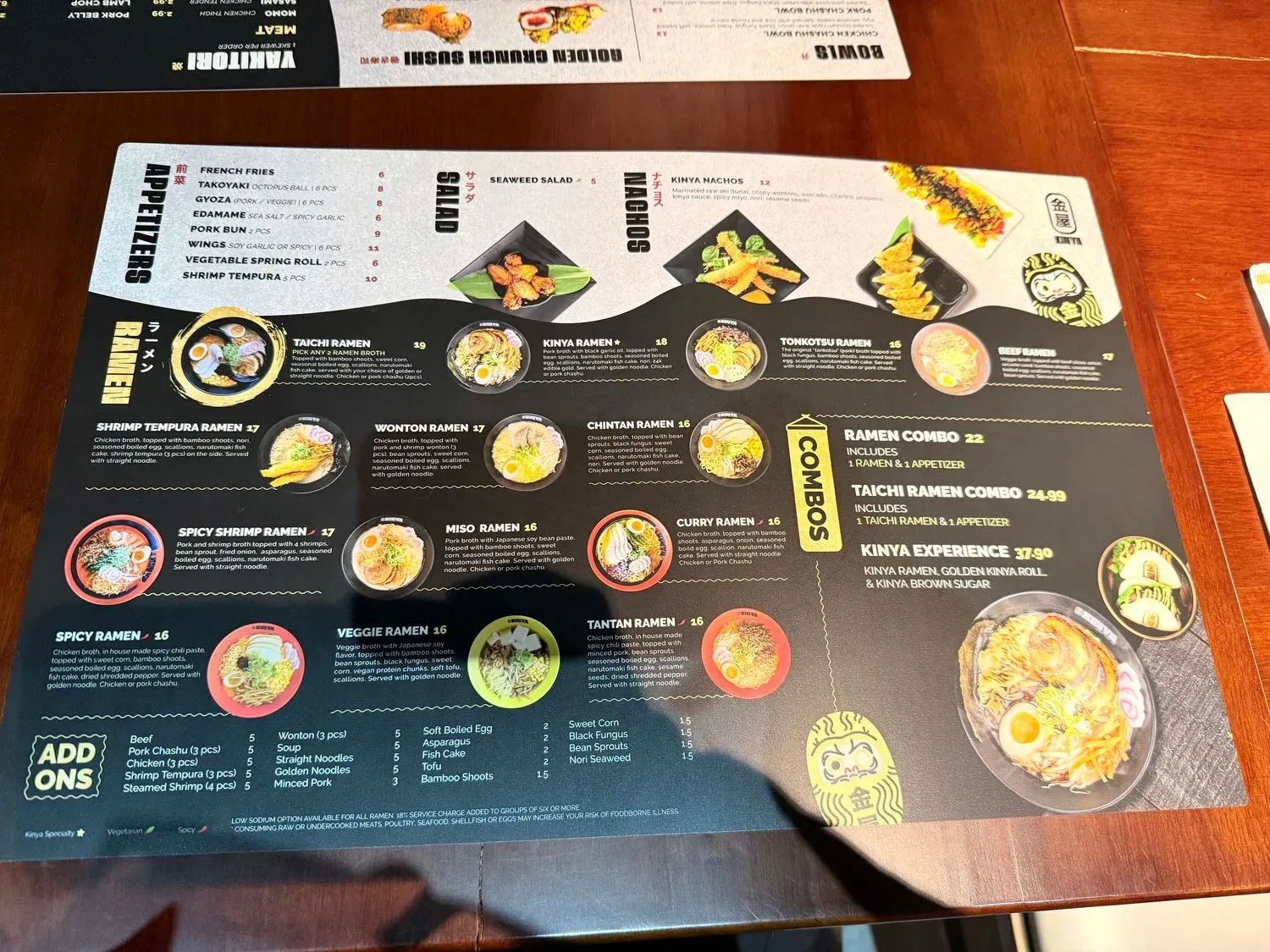 Kinya Ramen · Sushi · Bubble Tea Menu - Updated August 2025