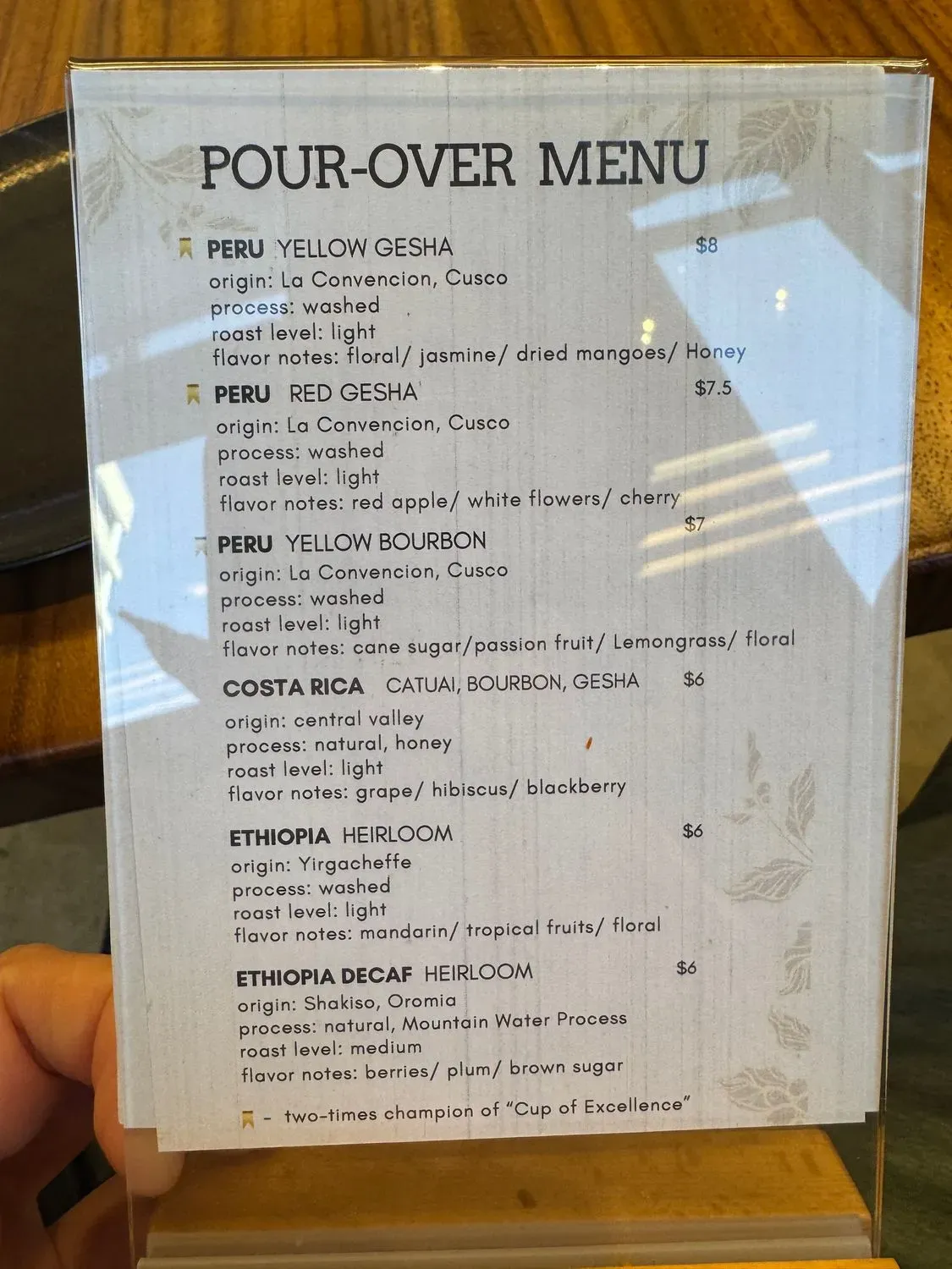 Java Nation Menu - Updated November 2025