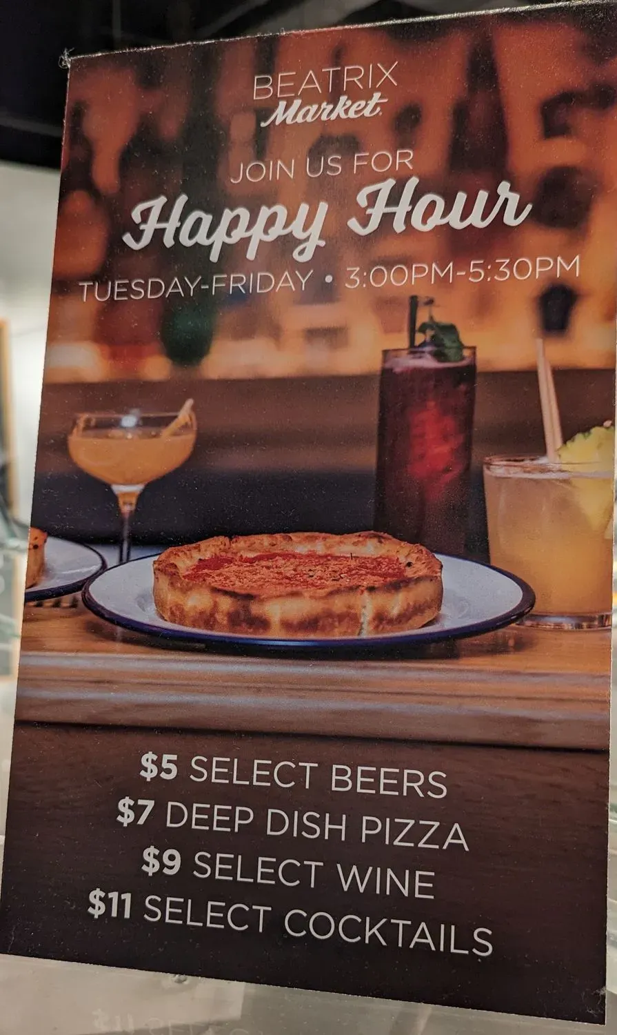 Beatrix Market Menu - Updated November 2025