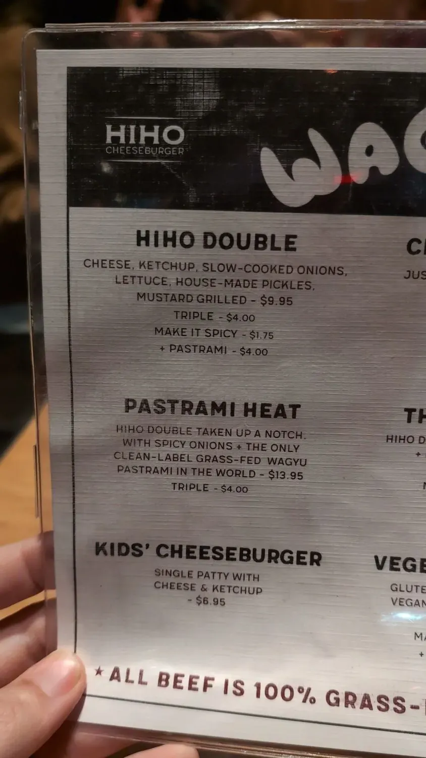 HiHo Cheeseburger Menu - Updated November 2025