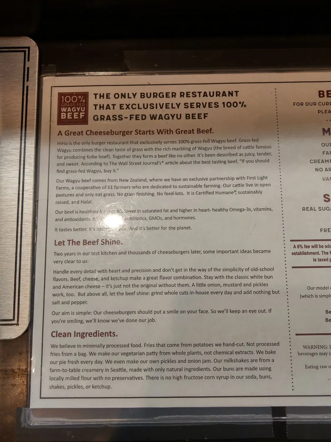 HiHo Cheeseburger Menu - Updated November 2025