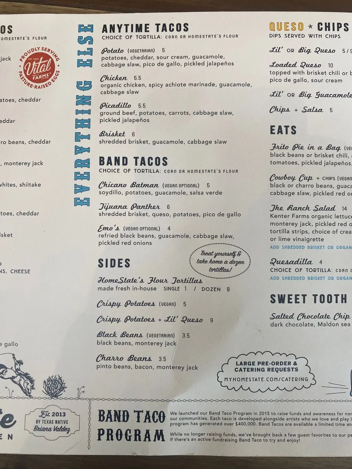 HomeState Menu - Updated November 2025