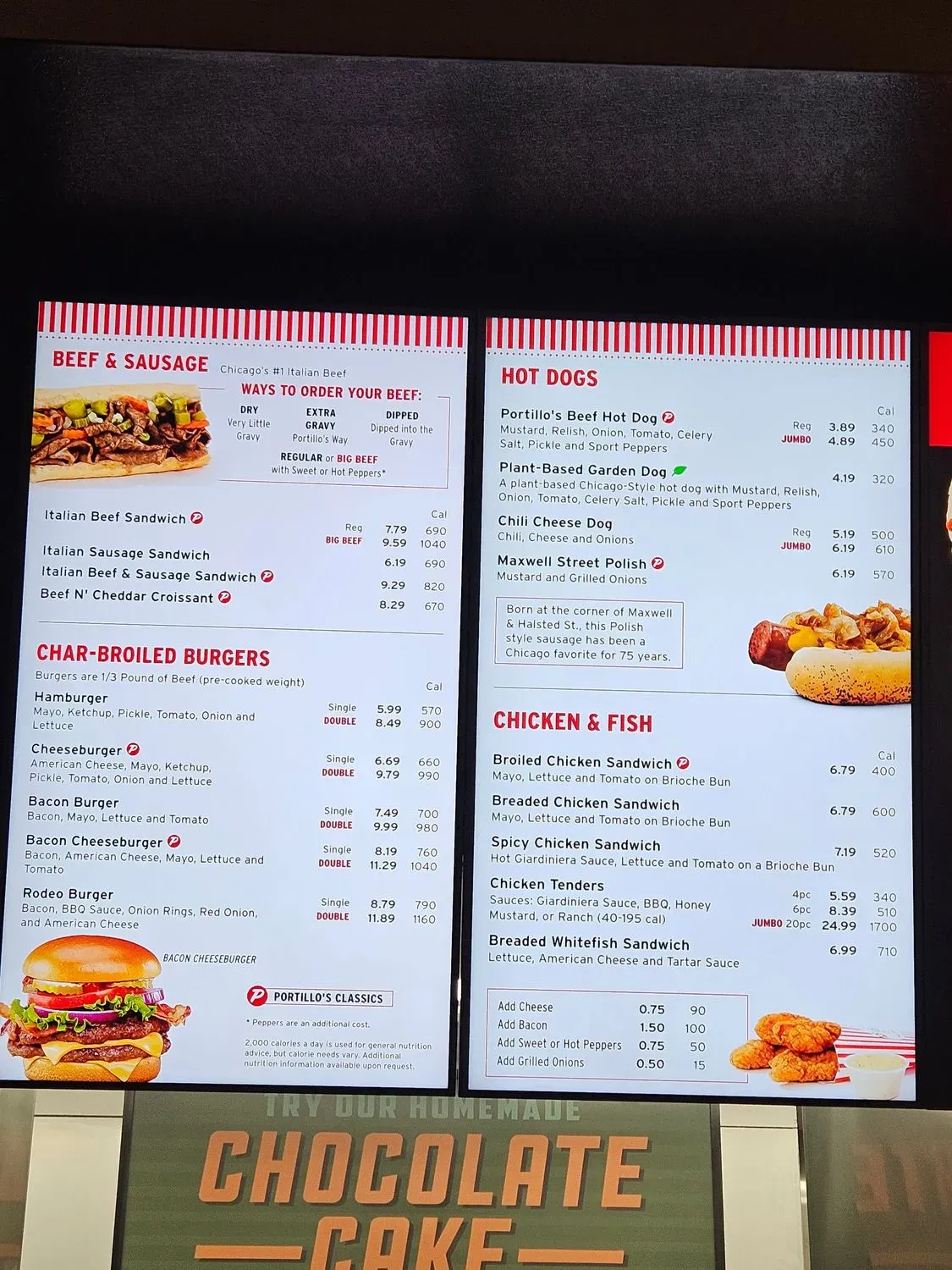 Portillo's Fort Worth Menu - Updated October 2025