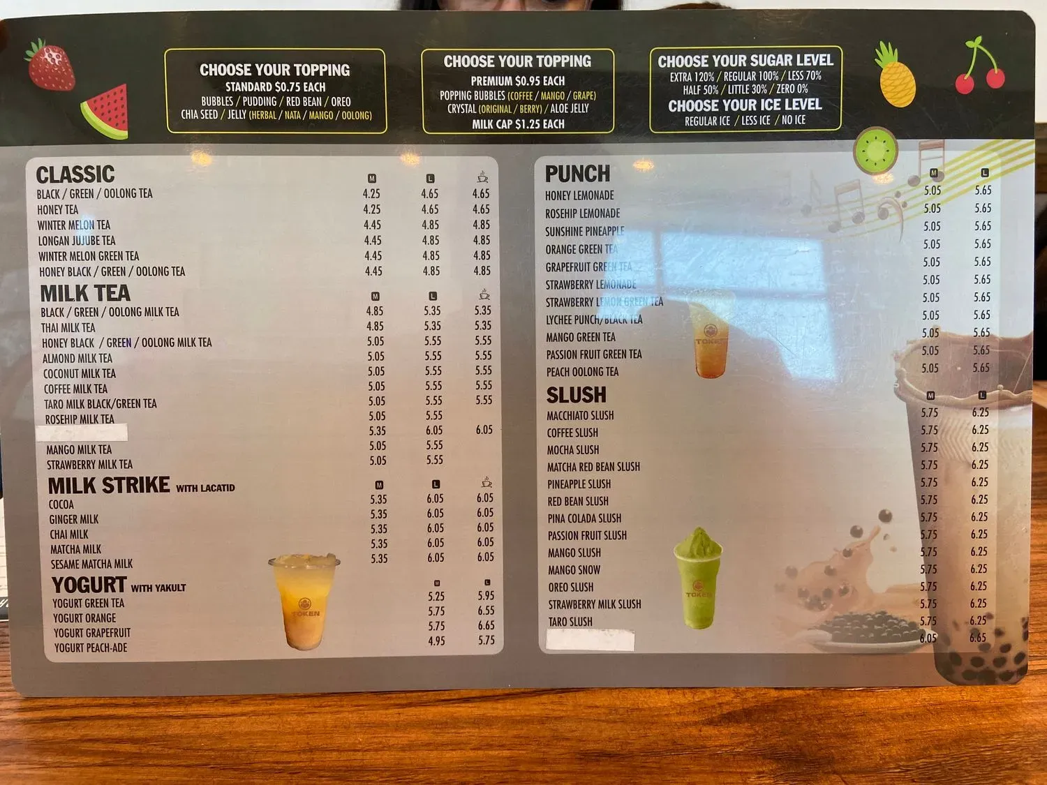Token Ramen Hibachi Boba Tea Menu - Updated October 2025
