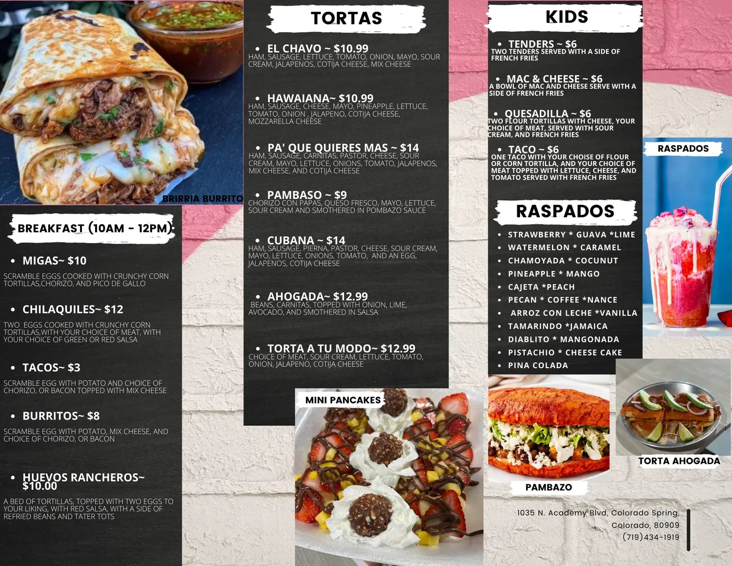 Sofia's Antojitos Menu - Updated November 2025