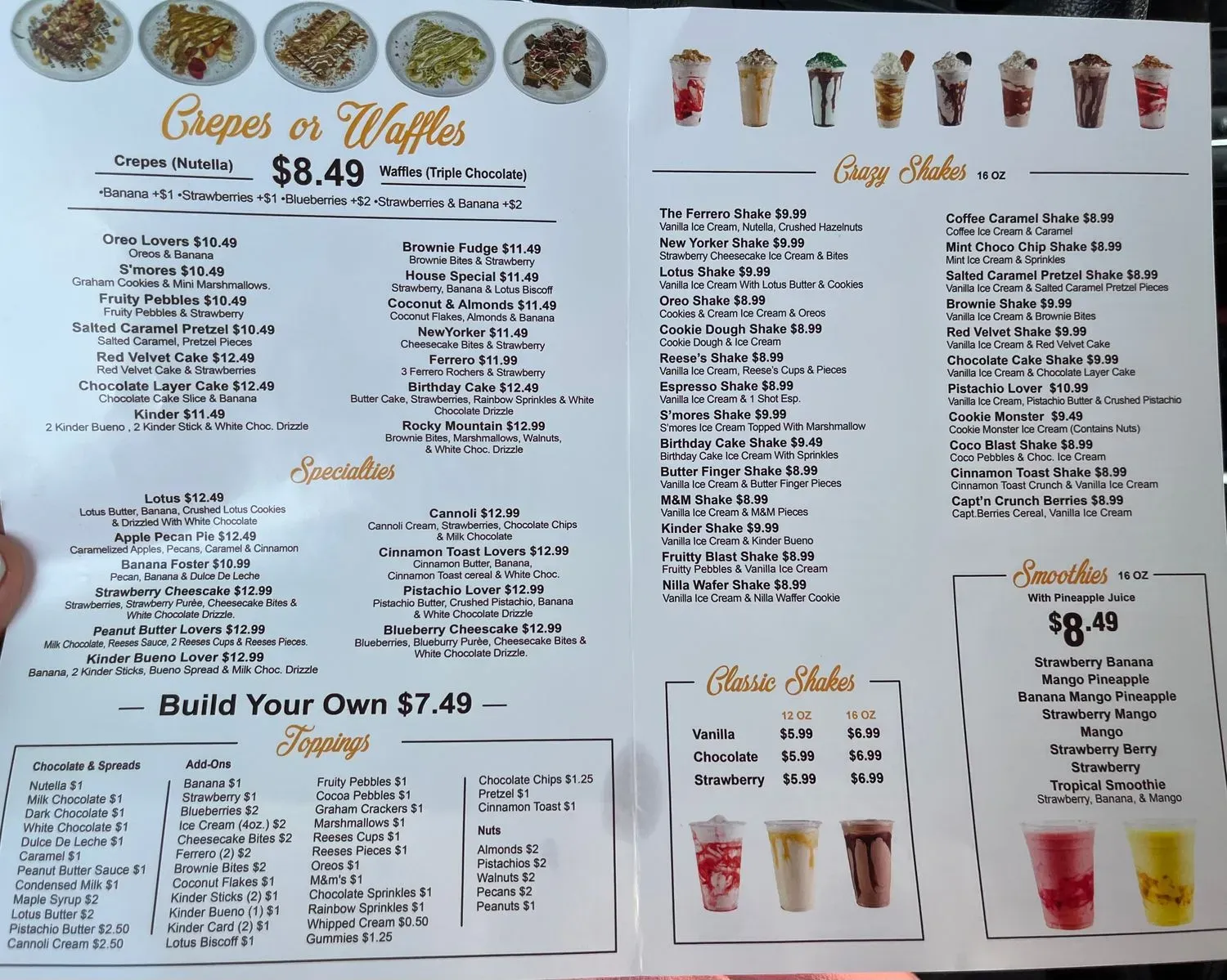 Chocolate House Clifton Menu - Updated November 2025