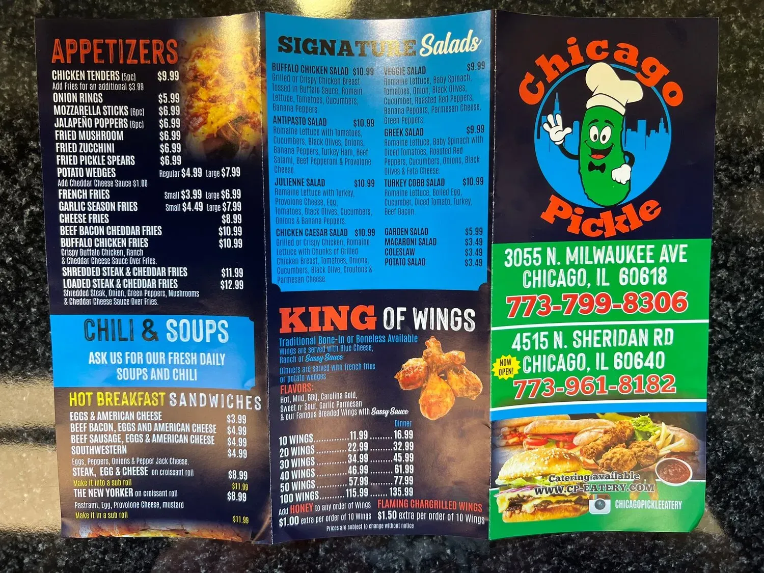 Chicago Pickle Eatery Menu - Updated July 2025