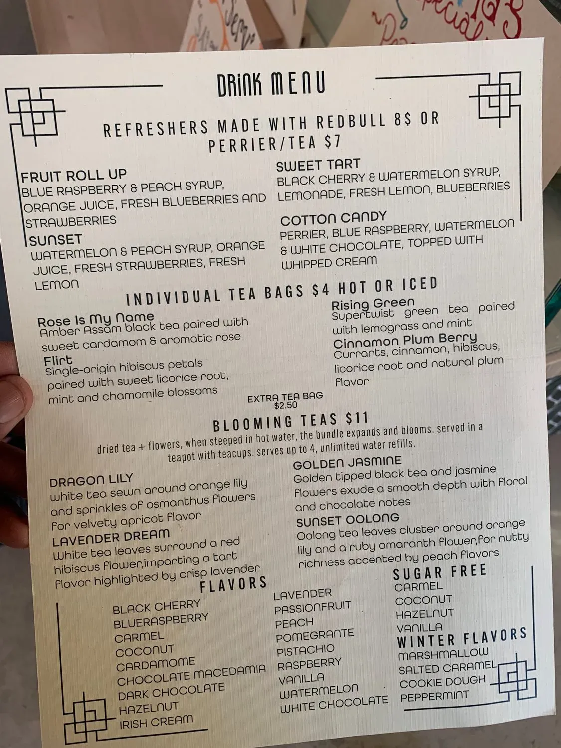 Cafe Blanc Menu - Updated November 2025