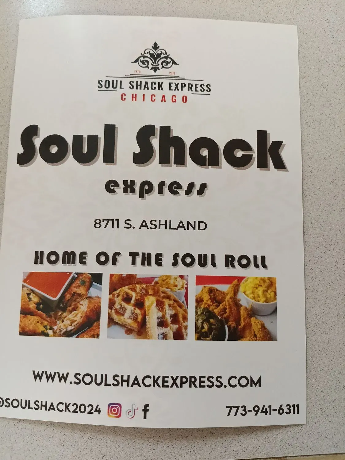 Soul Shack Express Menu - Updated September 2025
