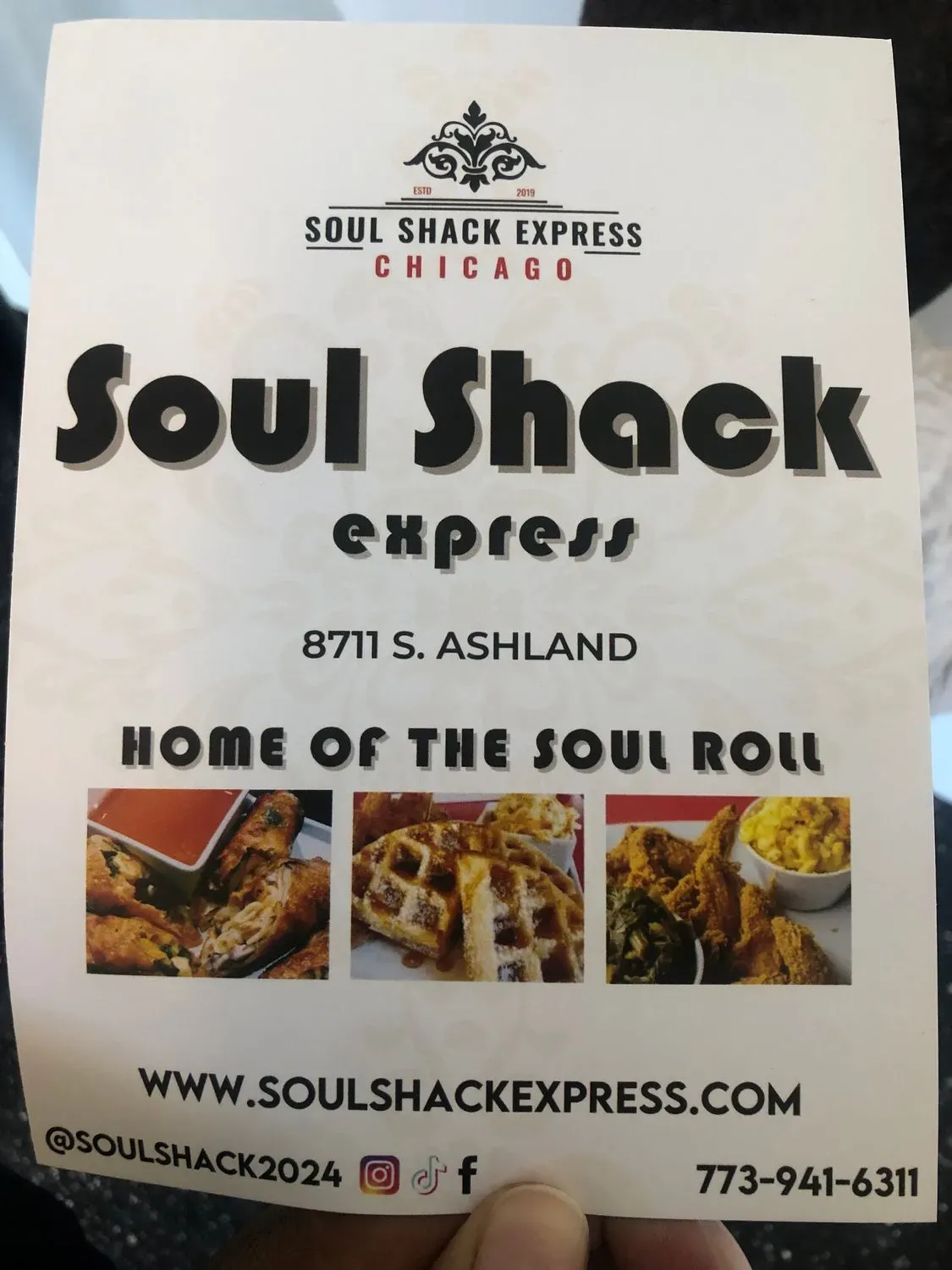 Soul Shack Express Menu - Updated November 2025