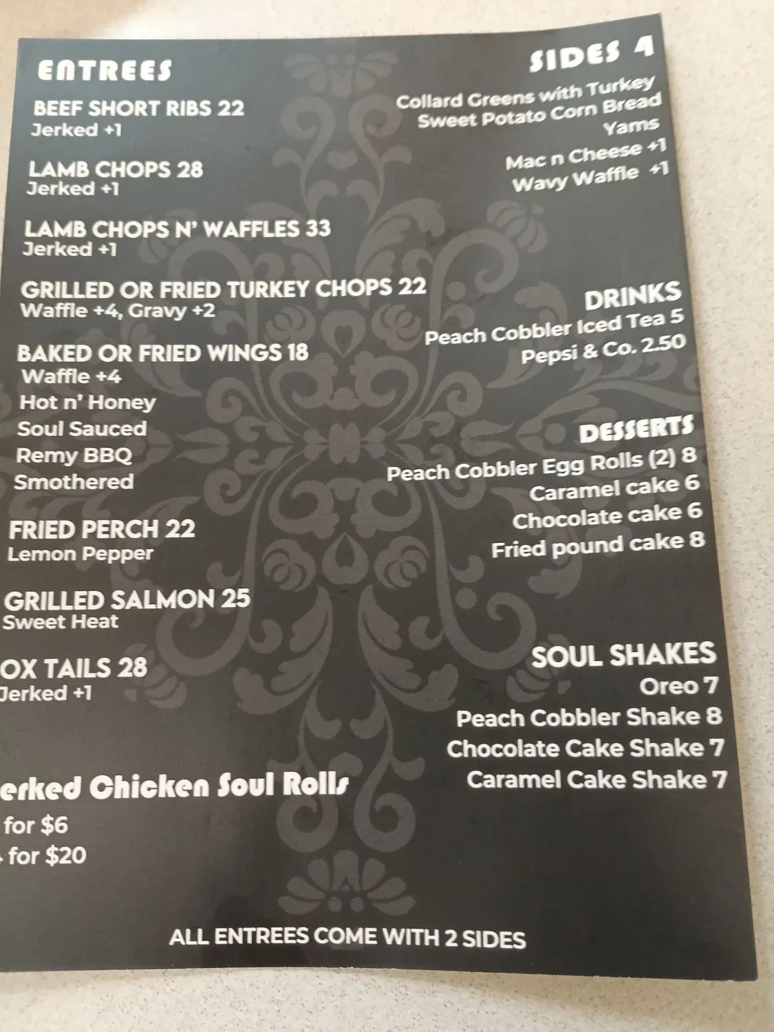 Soul Shack Express Menu - Updated November 2025