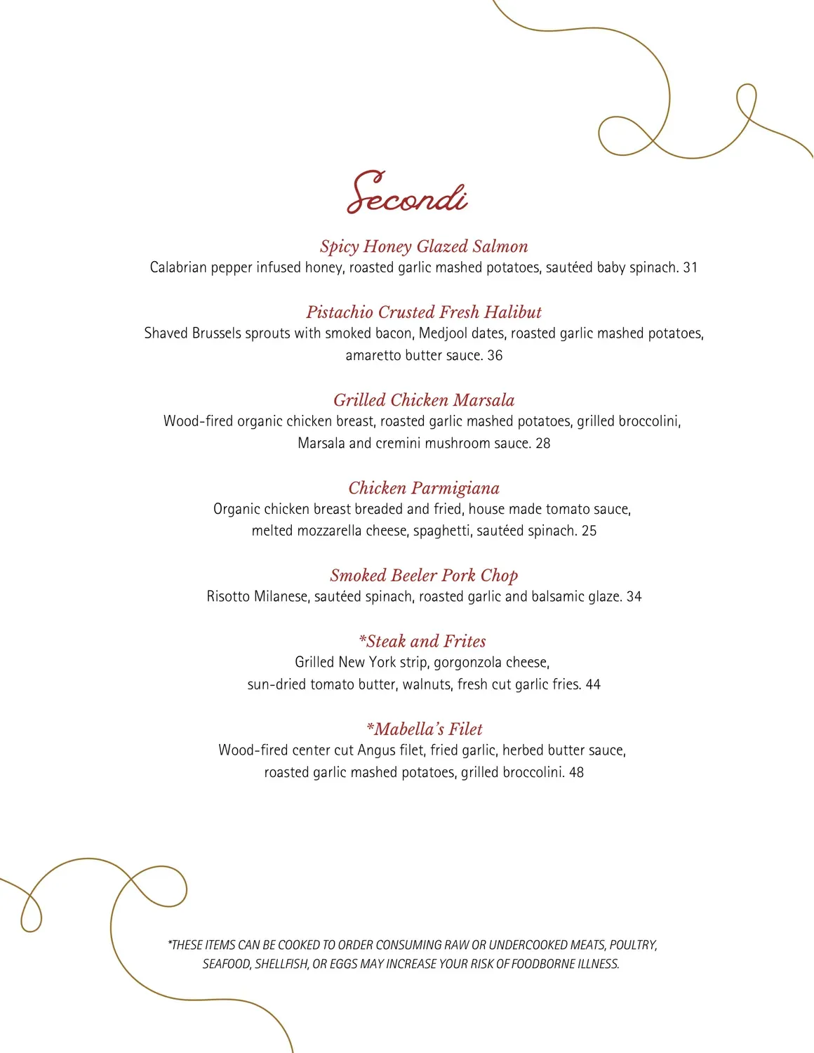 Mabella Italian Steakhouse Midland Menu | Columbus, GA | Checkle