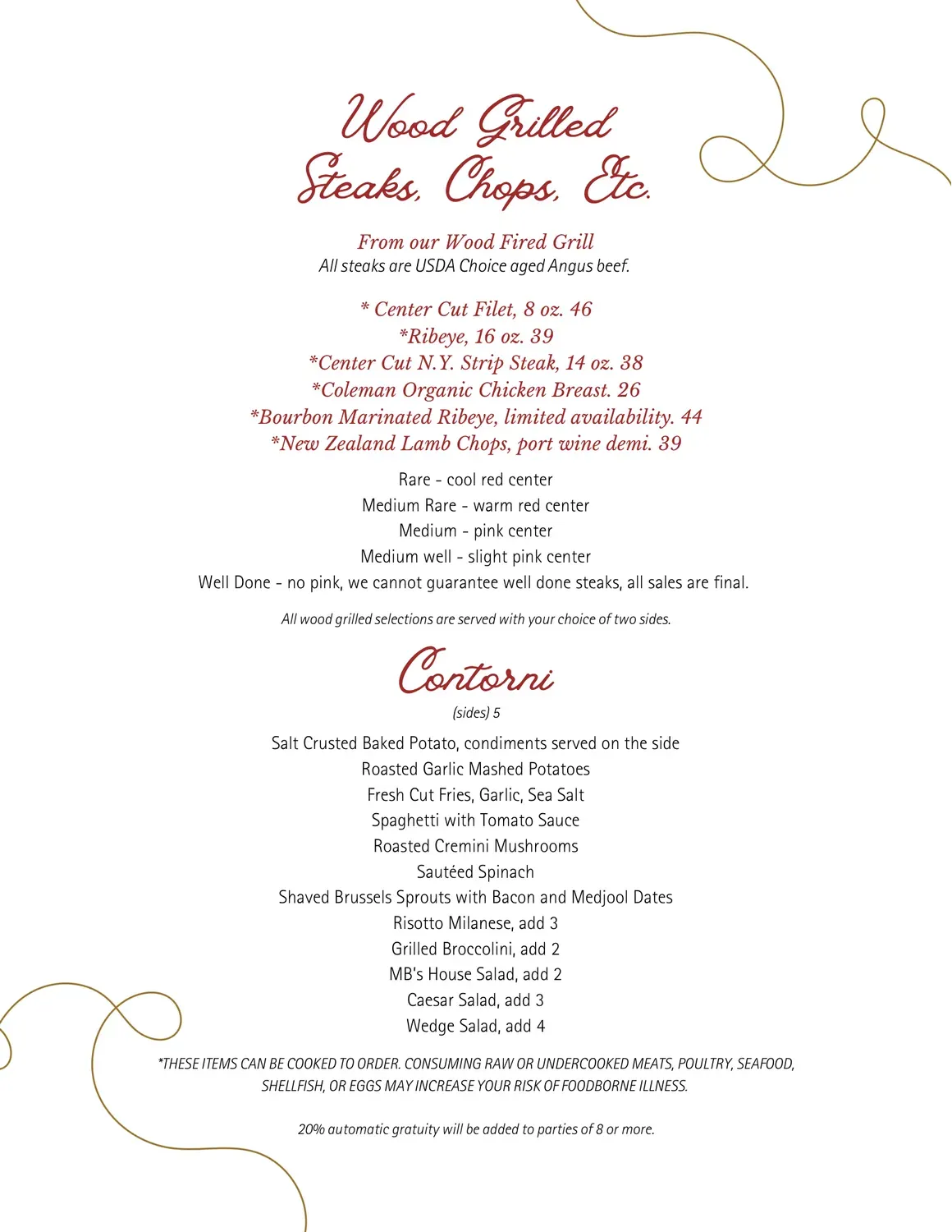 Mabella Italian Steakhouse Midland Menu | Columbus, GA | Checkle