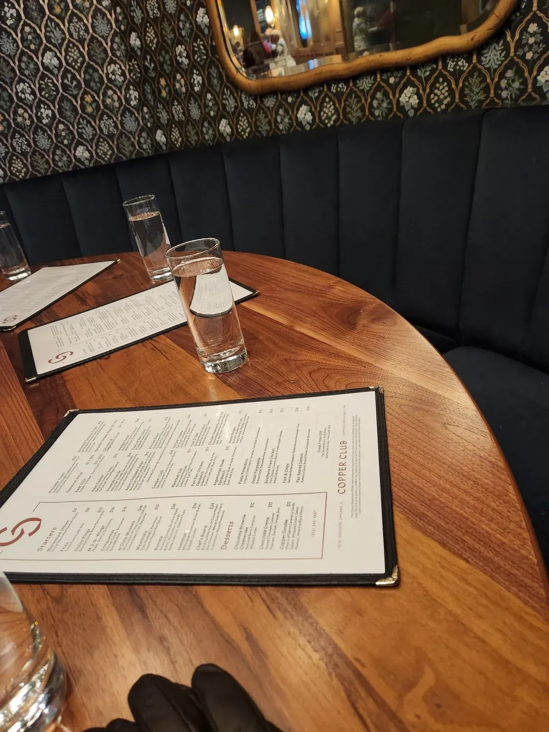 Copper Club Menu - Updated October 2025