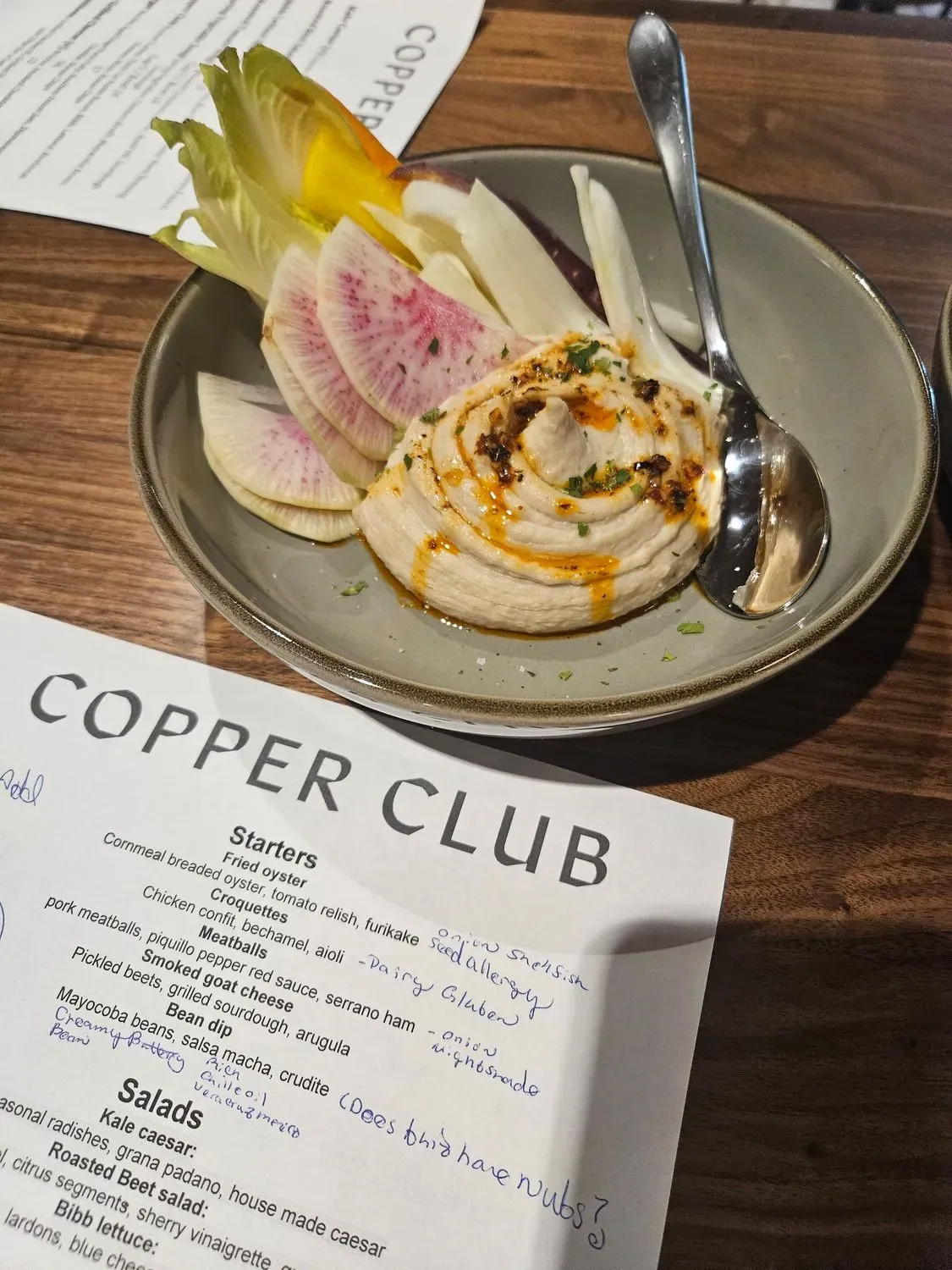 Copper Club Menu - Updated October 2025