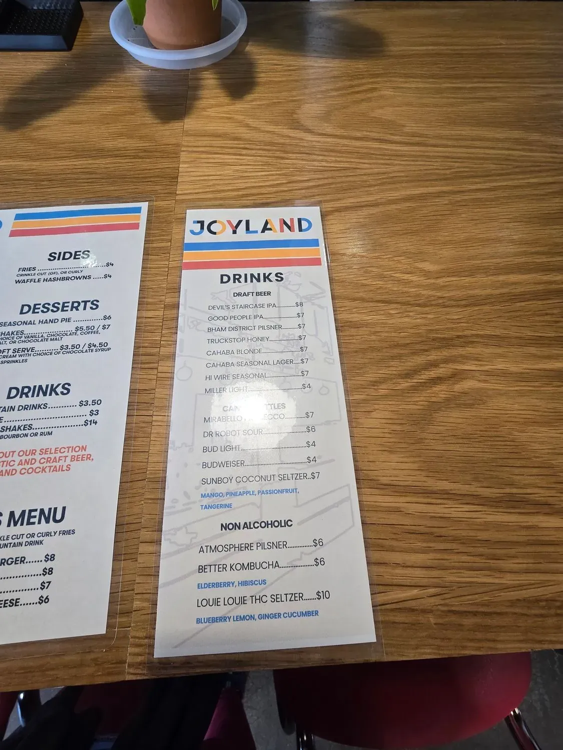 Joyland Restaurant Menu - Updated November 2025
