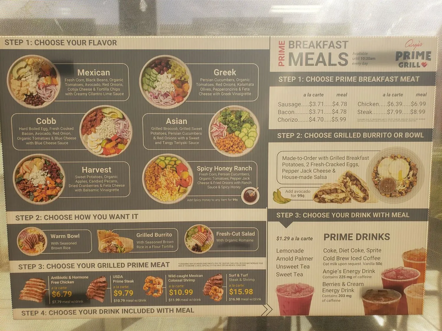 Angie's Prime Grill and Angie's Chicken Menu - Updated November 2025
