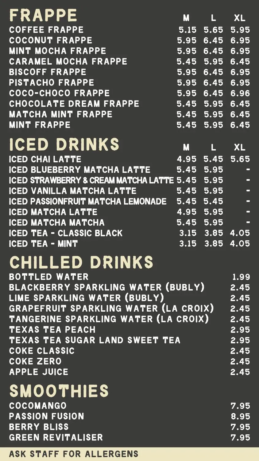 Black Sheep Coffee Menu | Plano, TX | Checkle