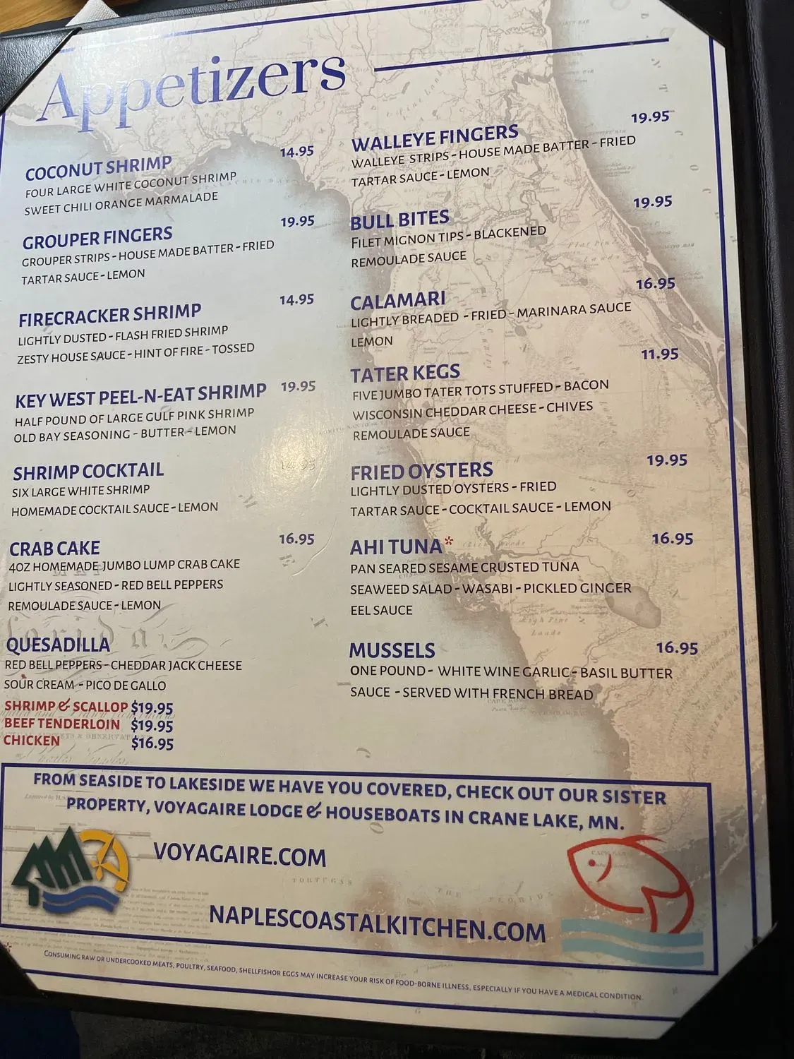 Naples Coastal Kitchen Menu | Bonita Springs, FL | Checkle