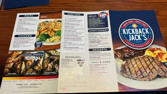 Kickback jacks Menu | Alcoa, TN | Checkle
