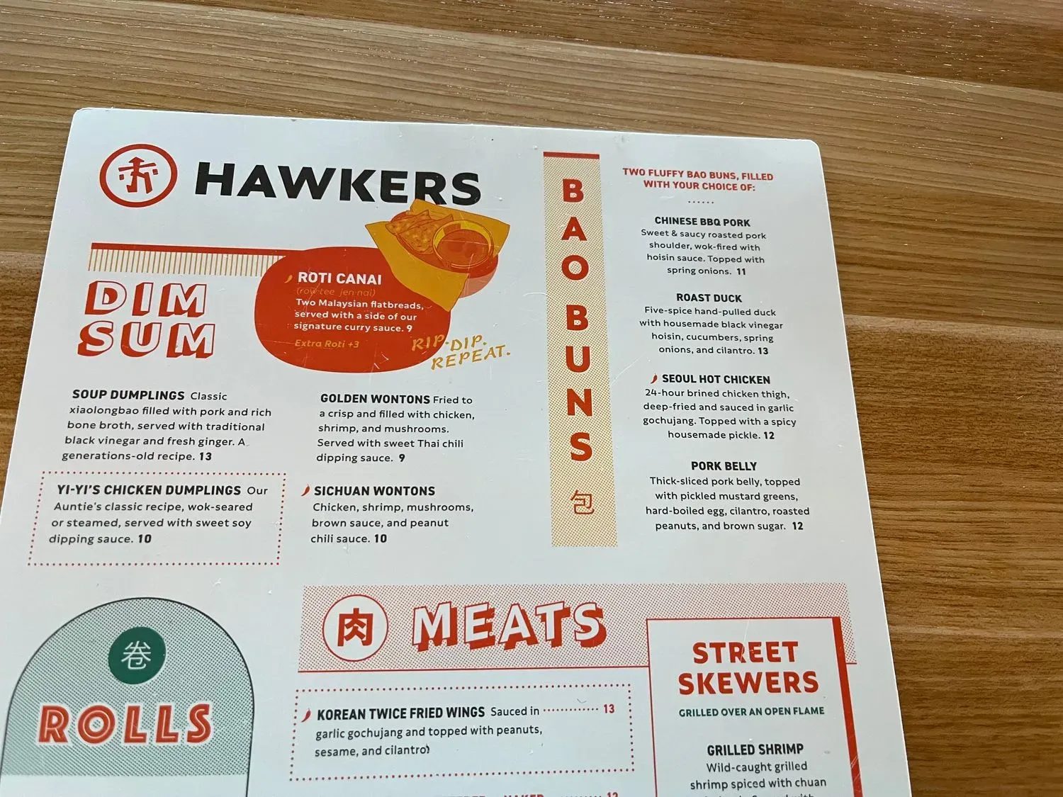 Hawkers Perimeter Menu - Updated November 2025