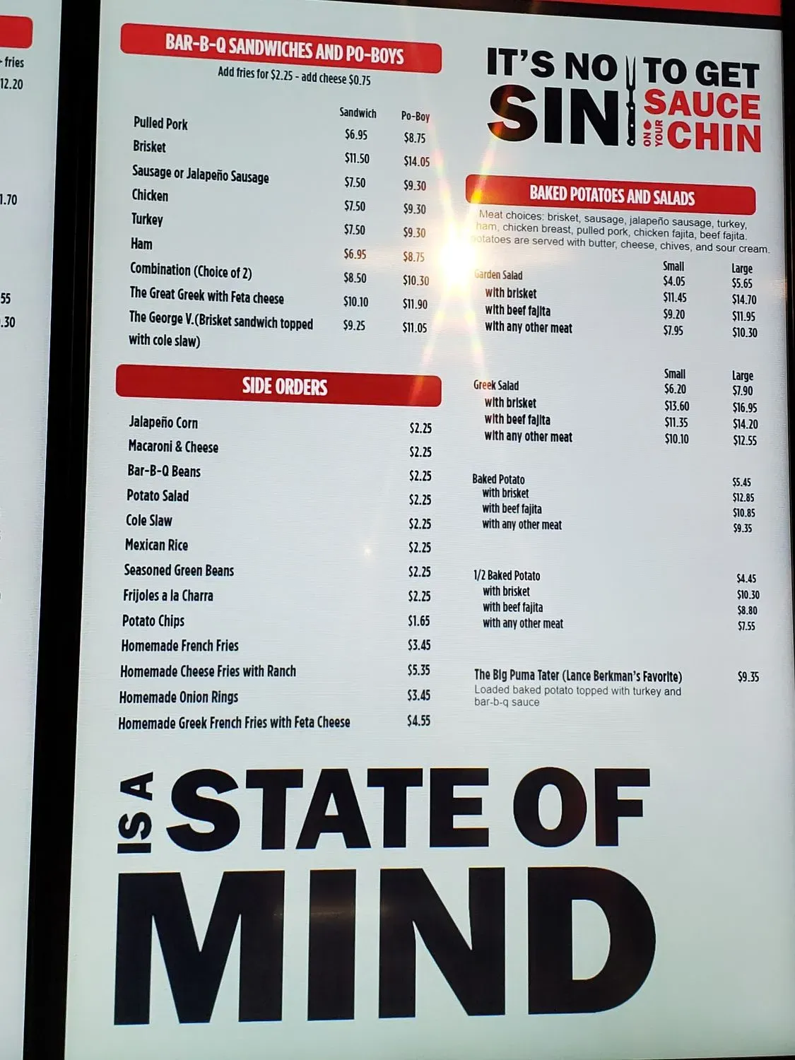 Demeris Bar-B-Q Menu - Updated November 2025