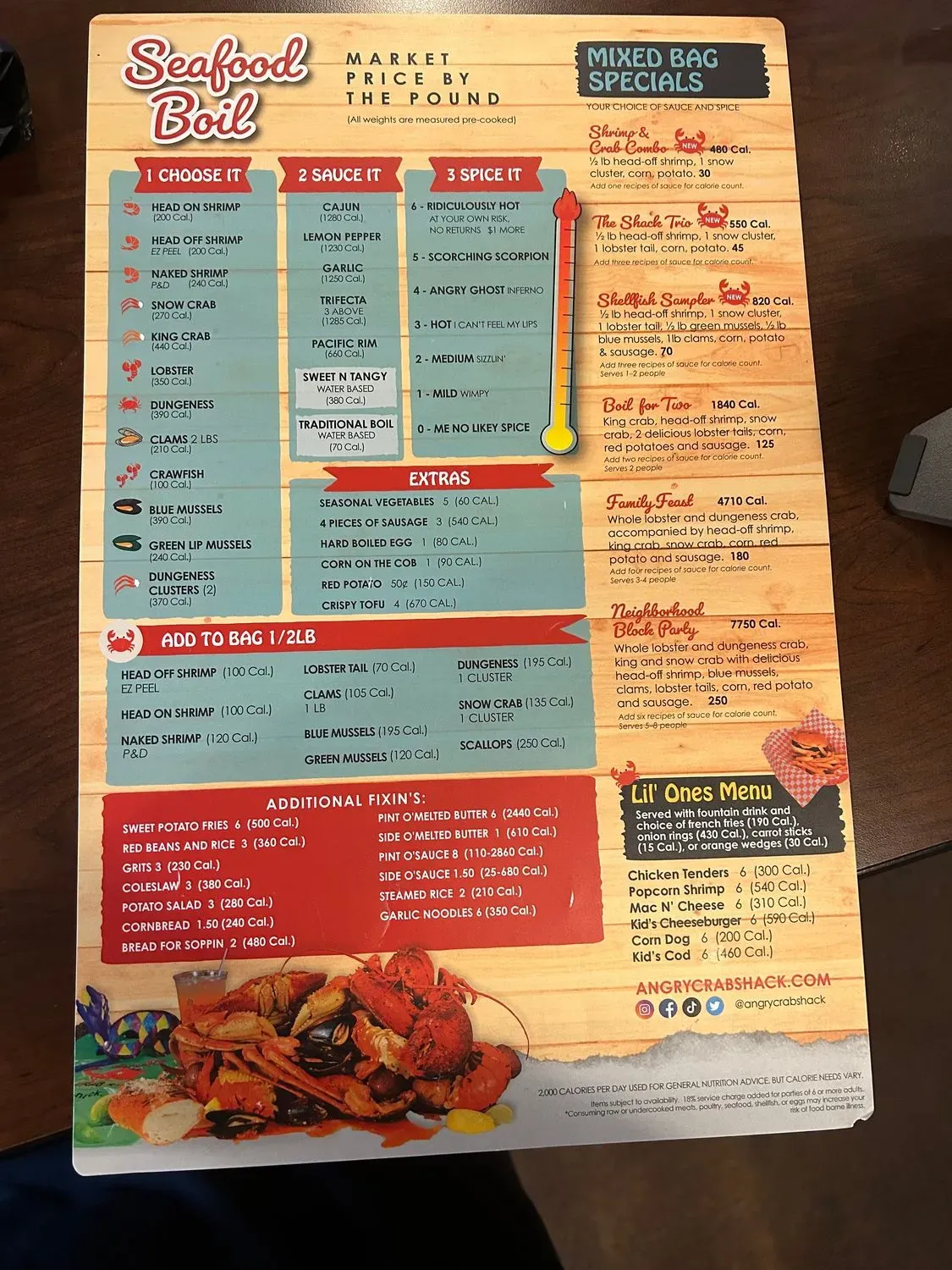 Angry Crab Shack Menu - Updated November 2025