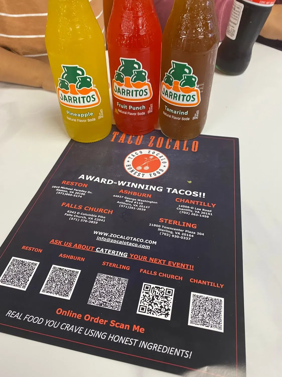 Taco Zocalo Menu - Updated November 2025