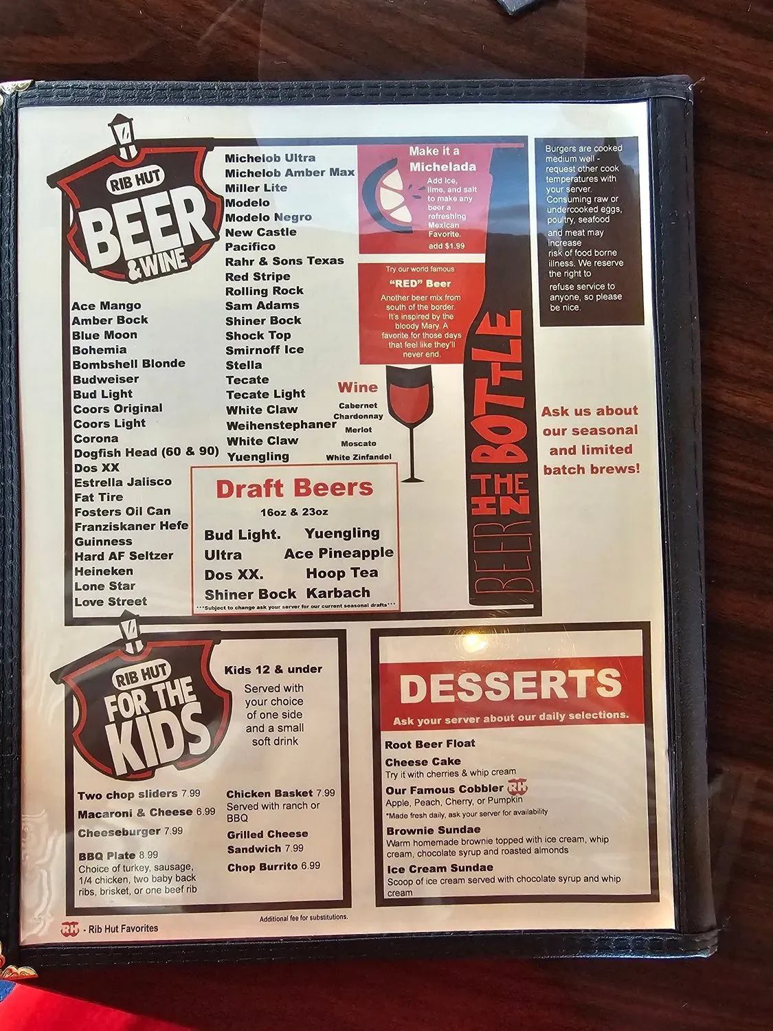 Rib Hut West Towne Menu - Updated August 2025