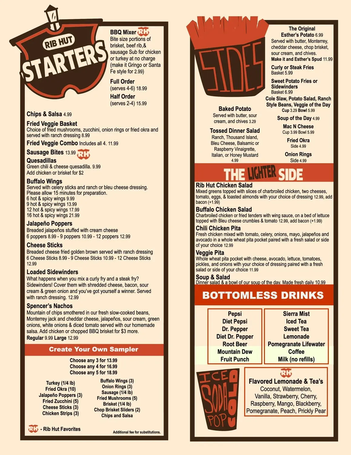 Rib Hut West Towne Menu - Updated August 2025