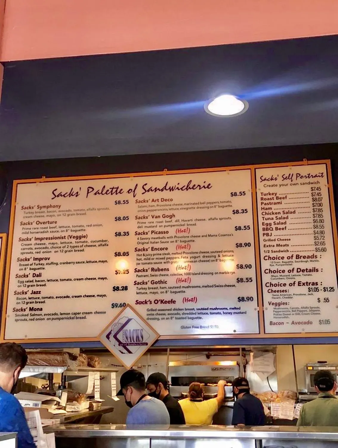 Sacks Sandwiches Phoenix Menu - Updated November 2025