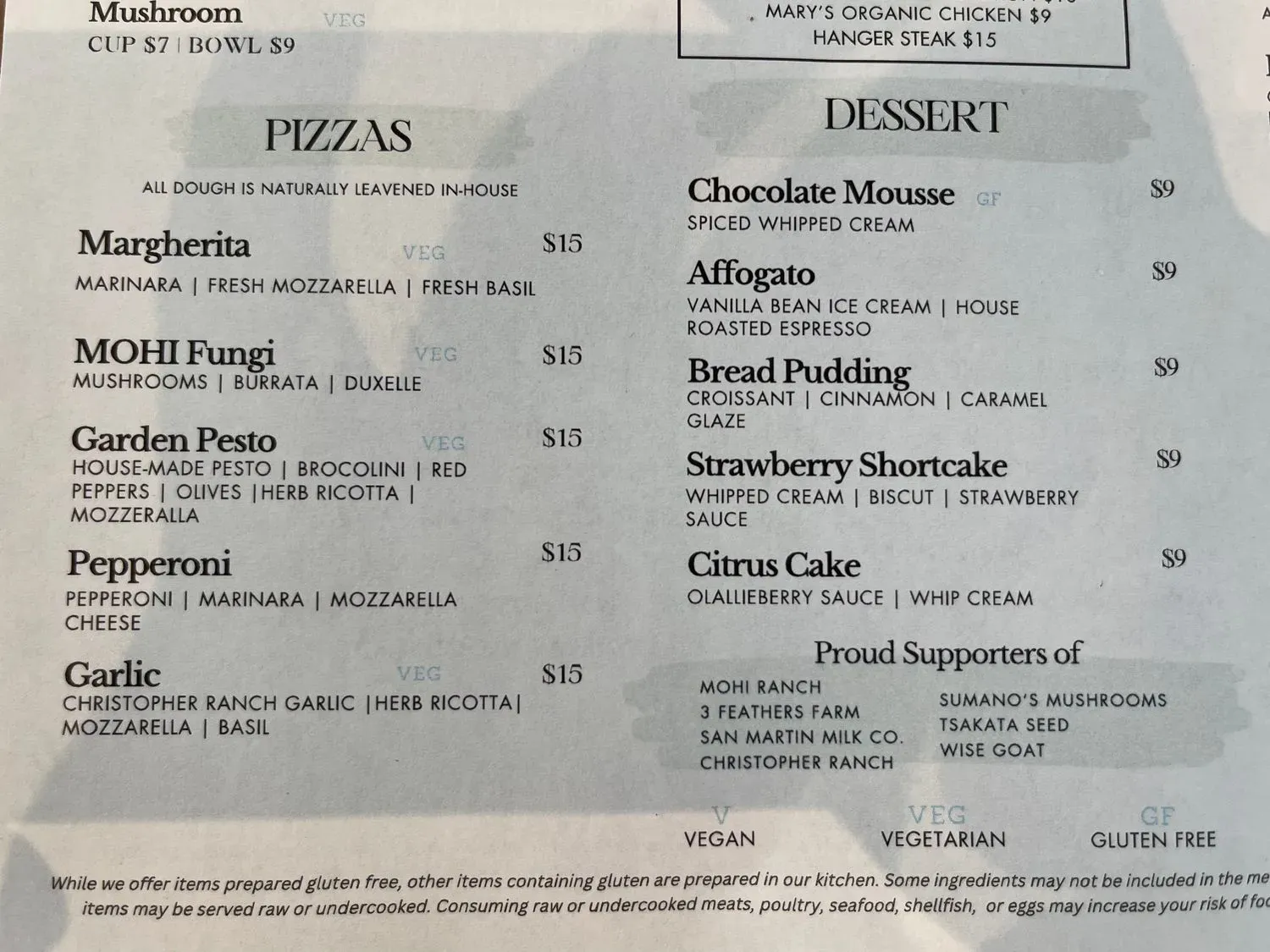 MOHI Farm Menu - Updated November 2025