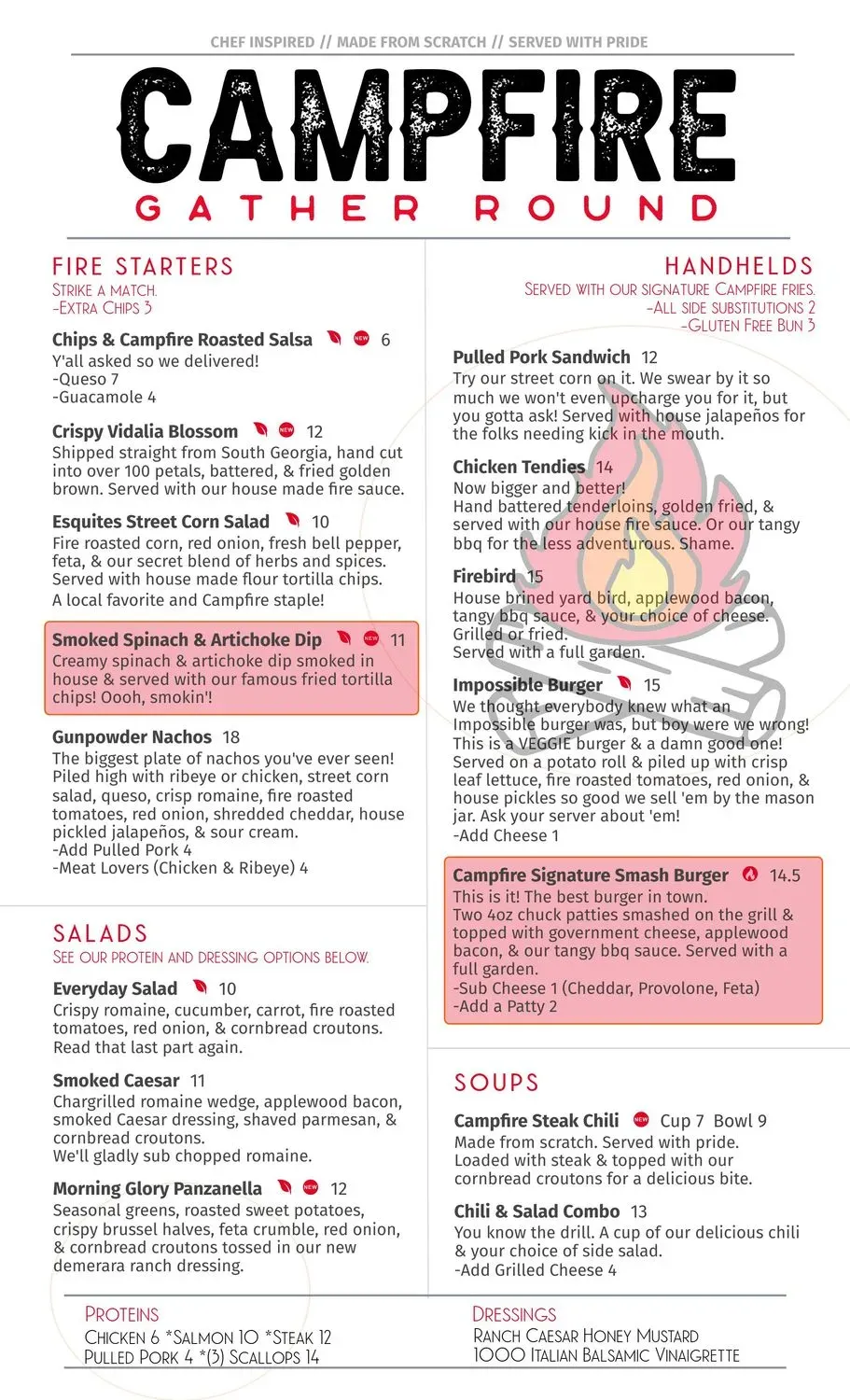 Campfire Restaurant Helen, GA Menu - Updated October 2025