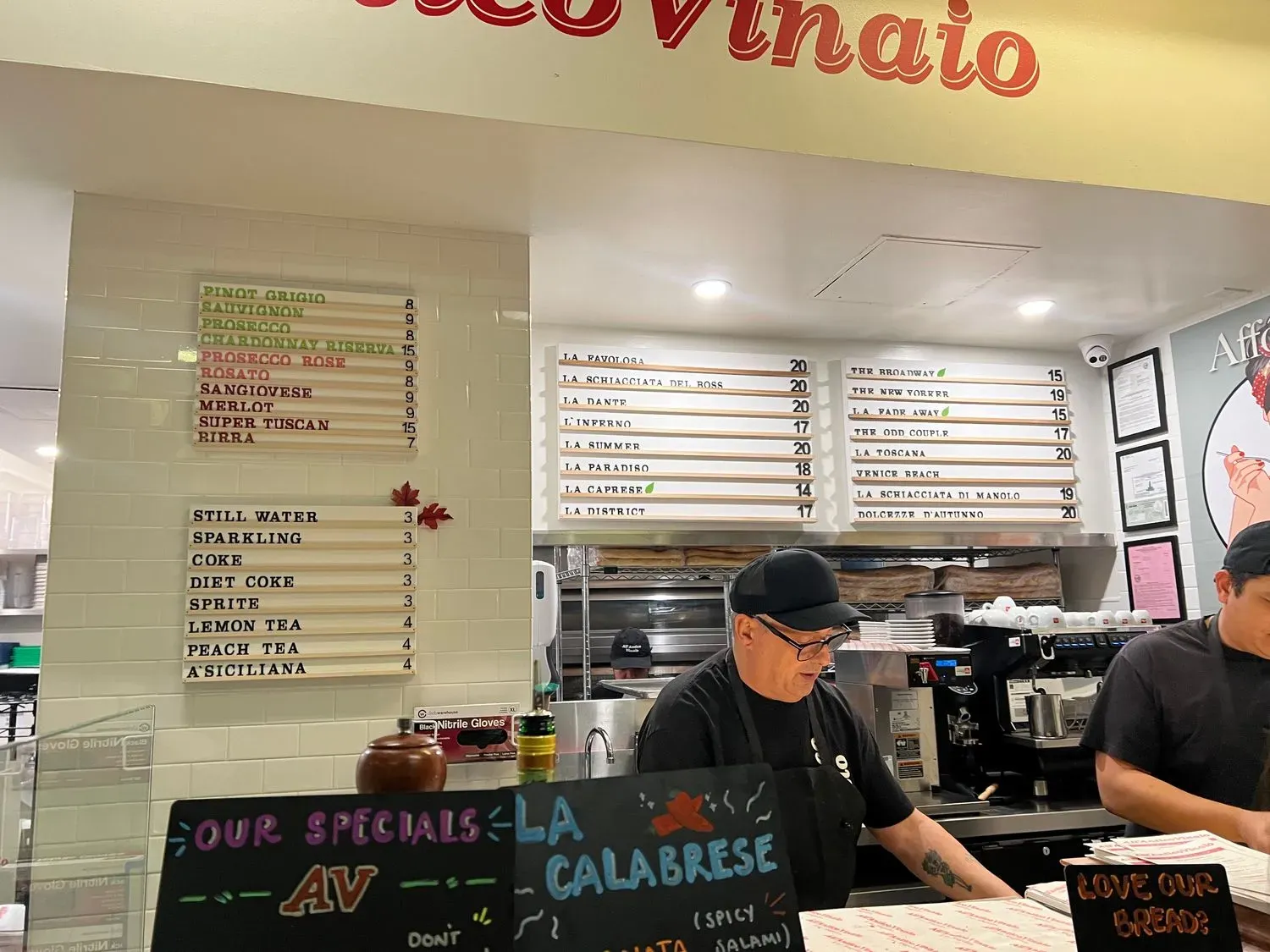 All' Antico Vinaio Menu - Updated November 2025