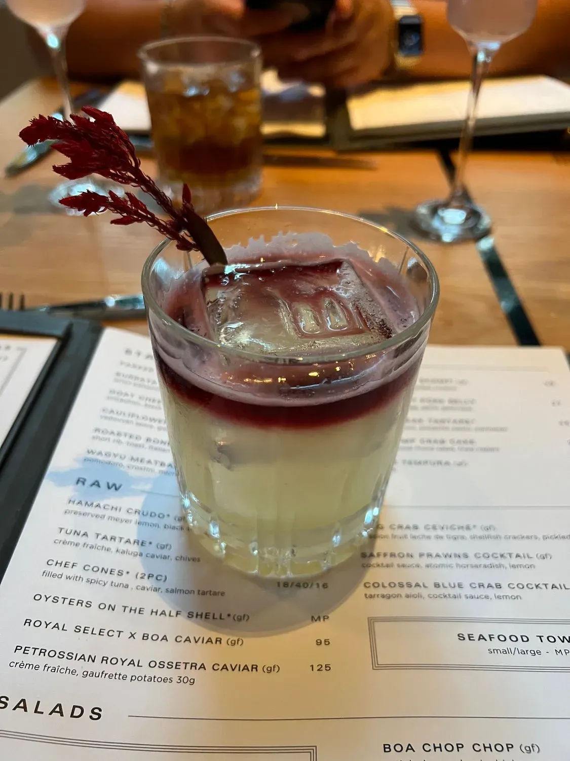 BOA Steakhouse Menu - Updated November 2025