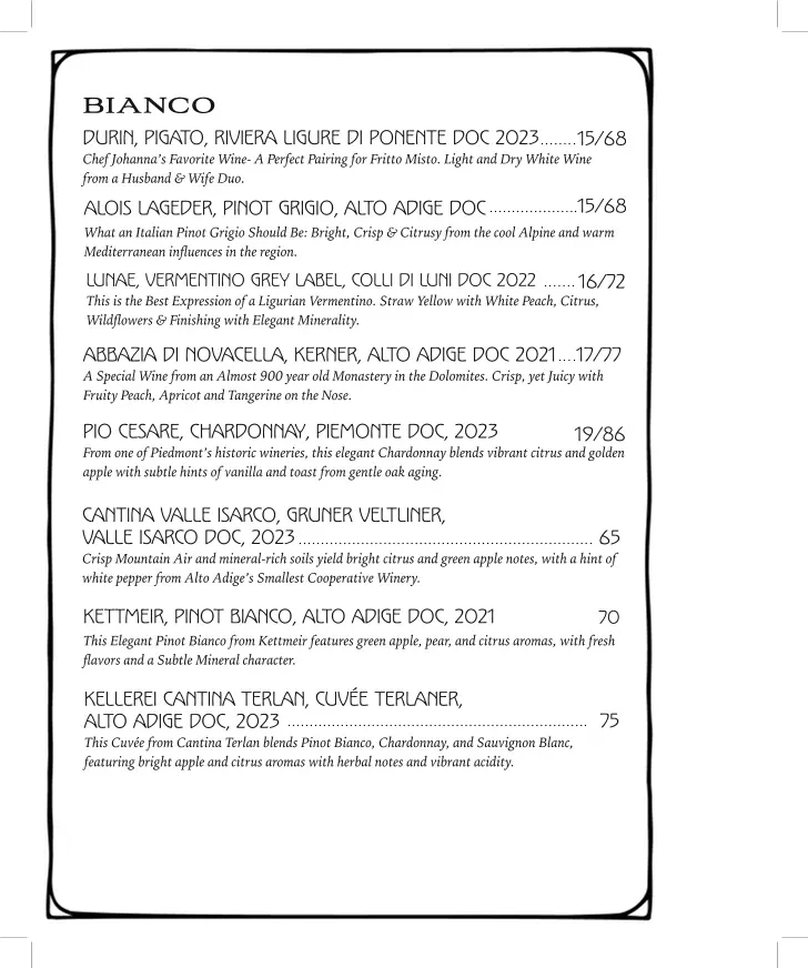 Ama Menu - Updated October 2025