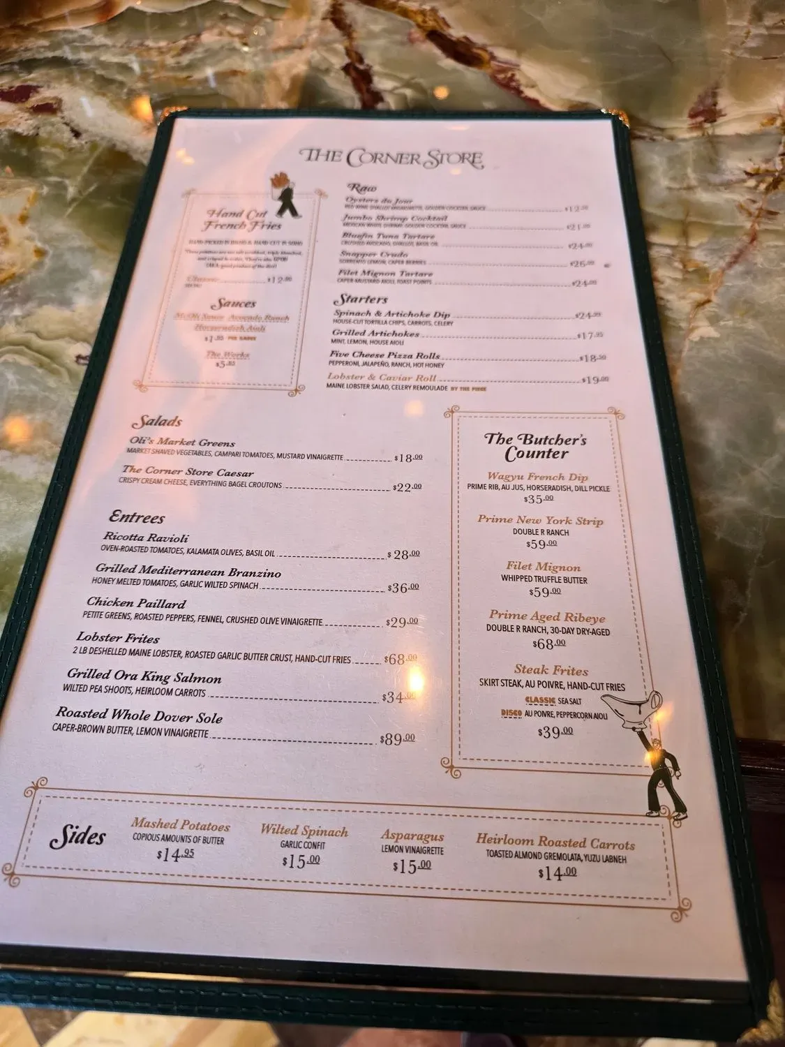 The Corner Store Menu - Updated October 2025