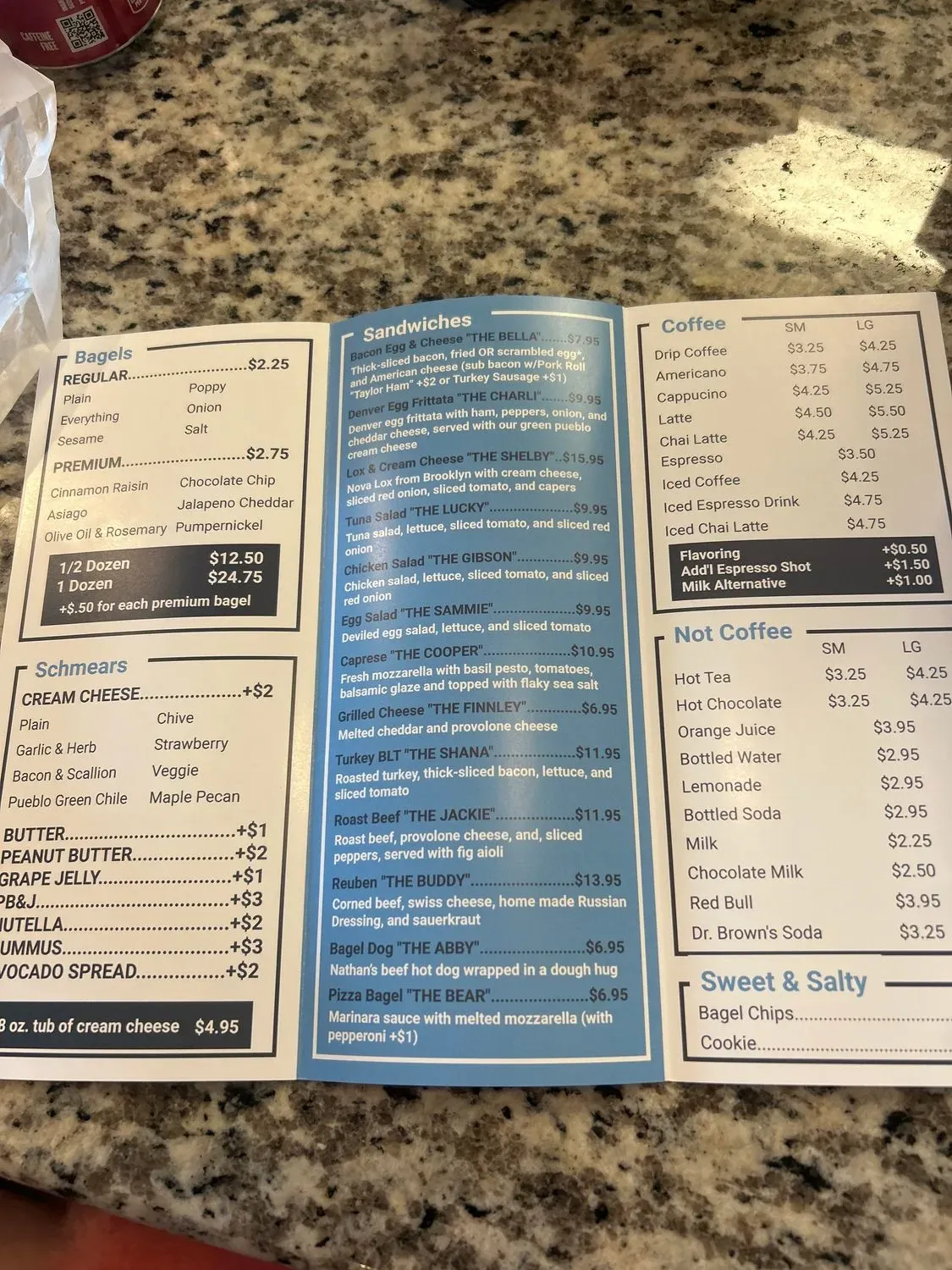 Bella's Bagels - Colorado Springs, Colorado Menu - Updated November 2025