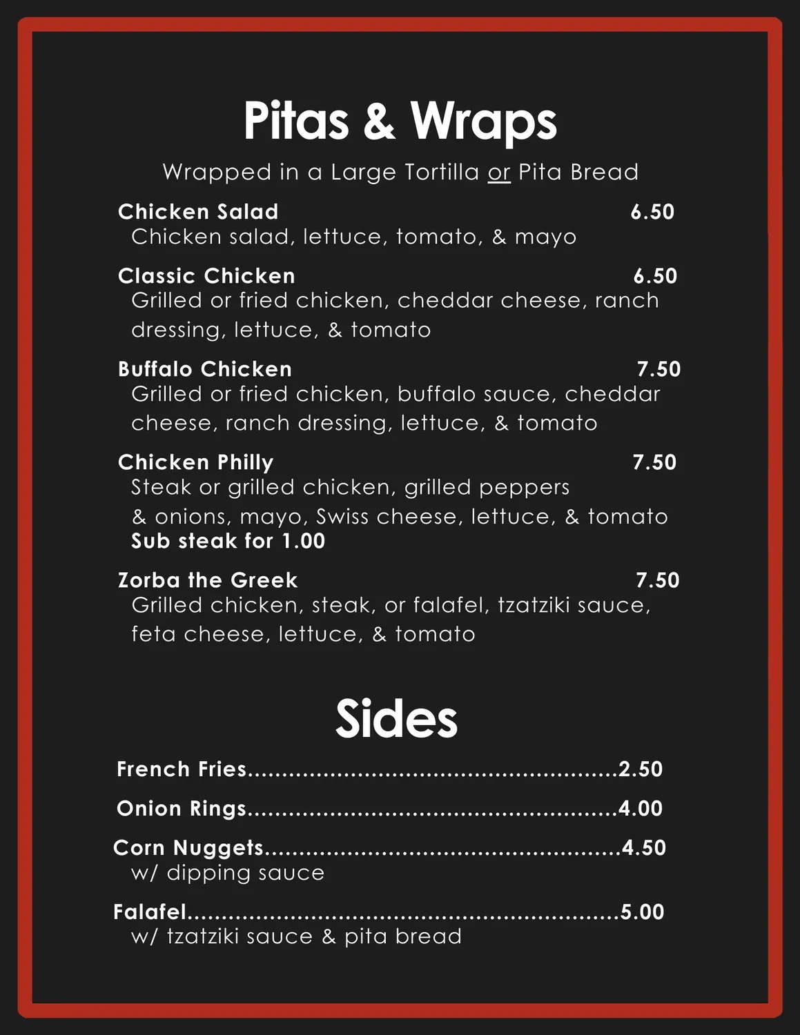 Hour Place Menu - Updated November 2025