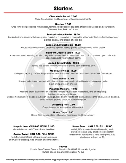 MadHouse Bar & Grill Menu | Billings, MT | Checkle