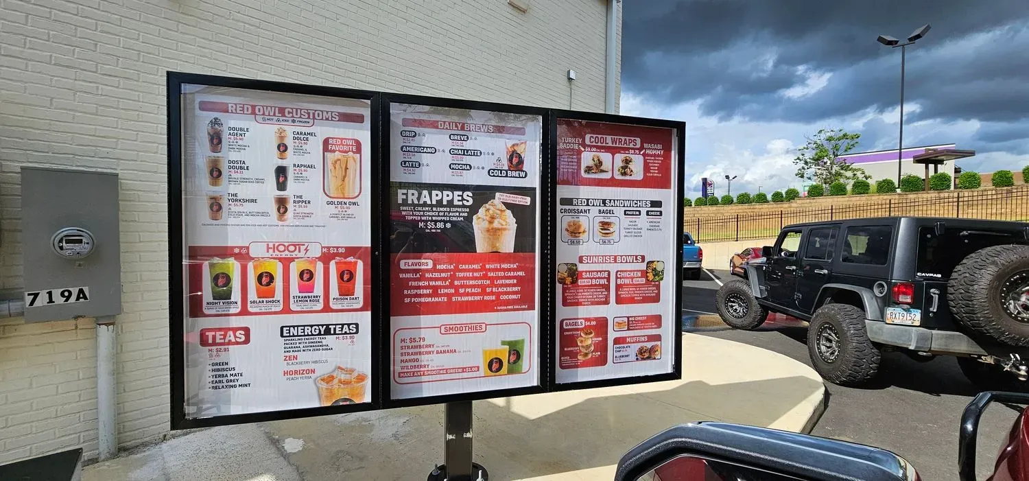 Red Owl Coffee Company Menu - Updated October 2025