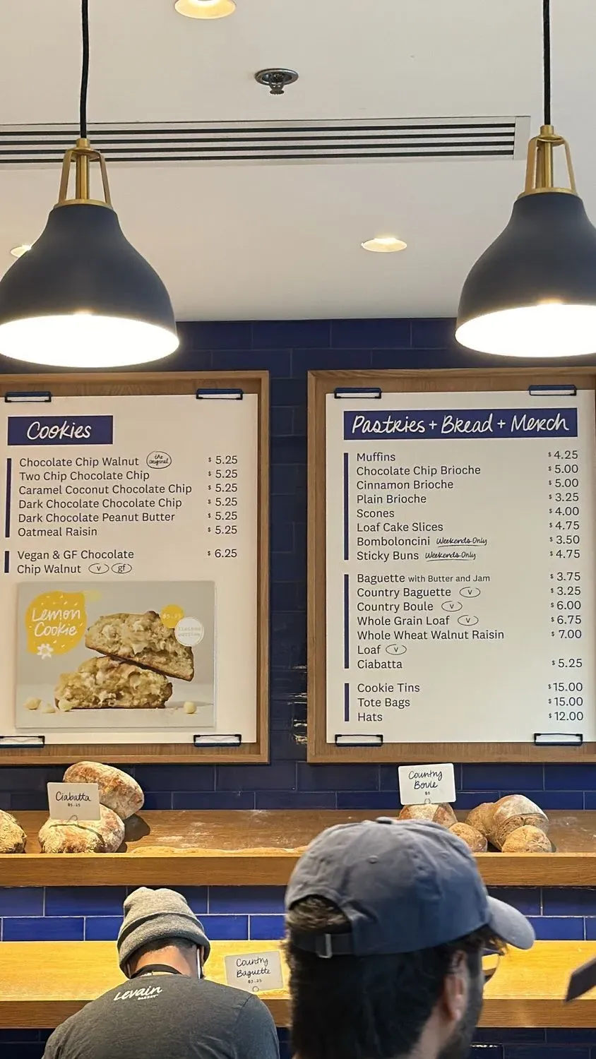 Levain Bakery Menu - Updated November 2025