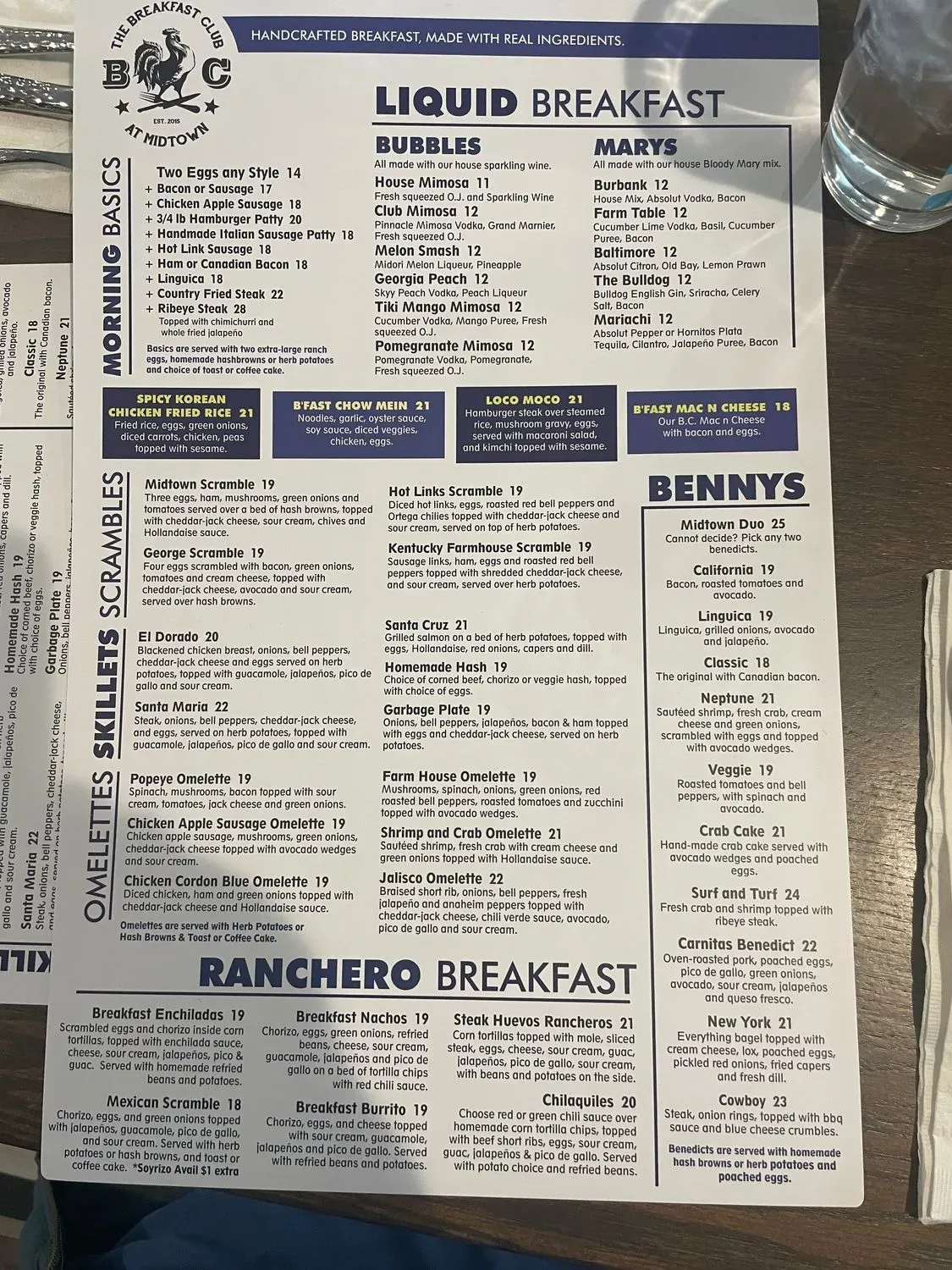 The Breakfast Club at Midtown Menu - Updated November 2025