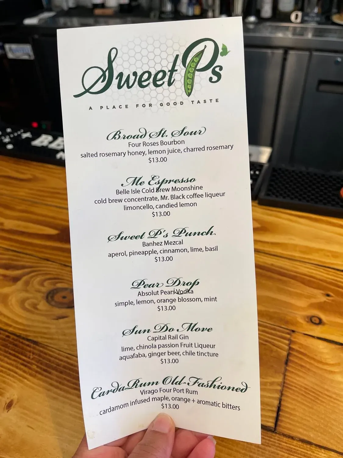 Sweet P's RVA Menu - Updated November 2025