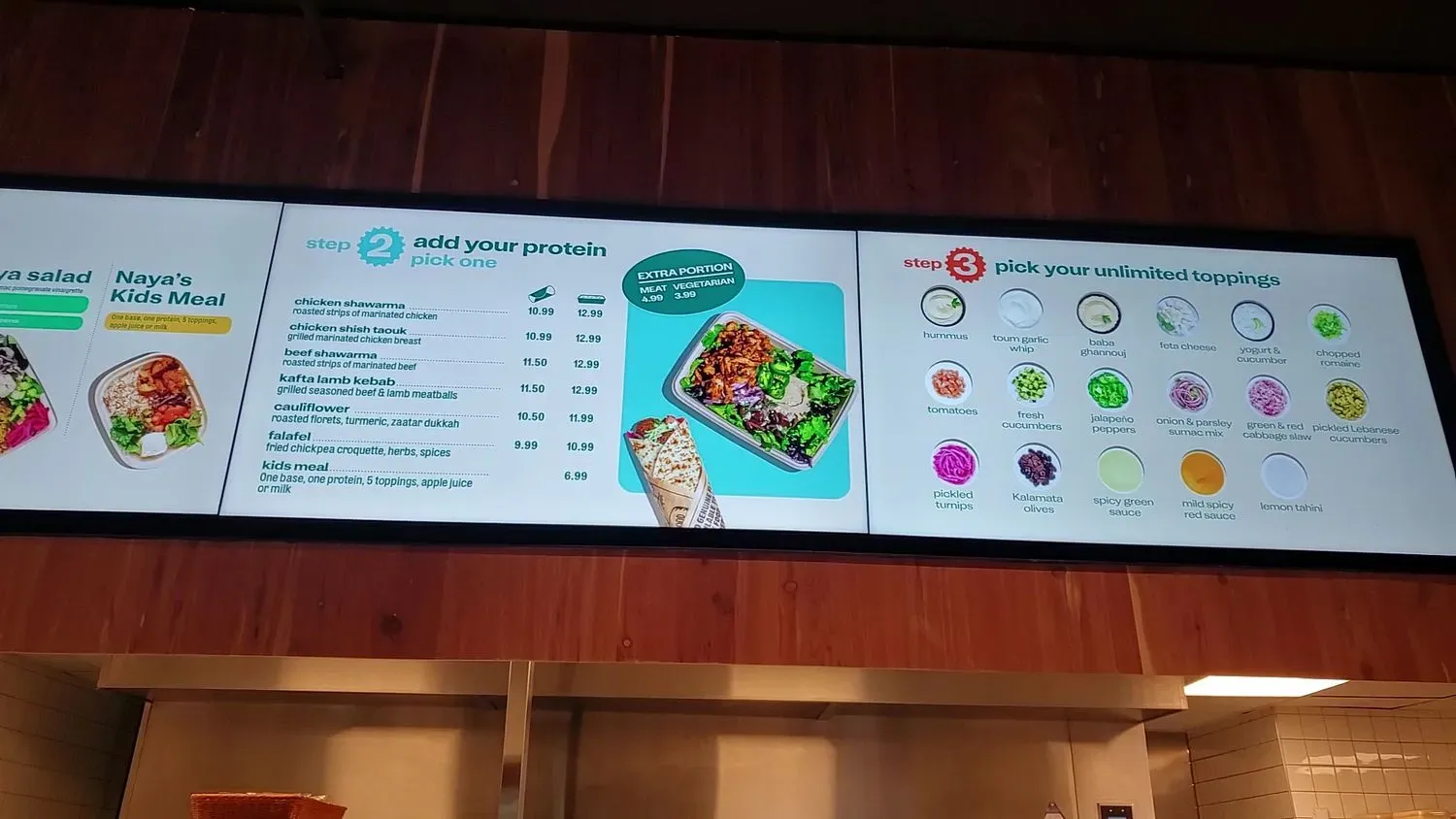 NAYA Menu - Updated August 2025