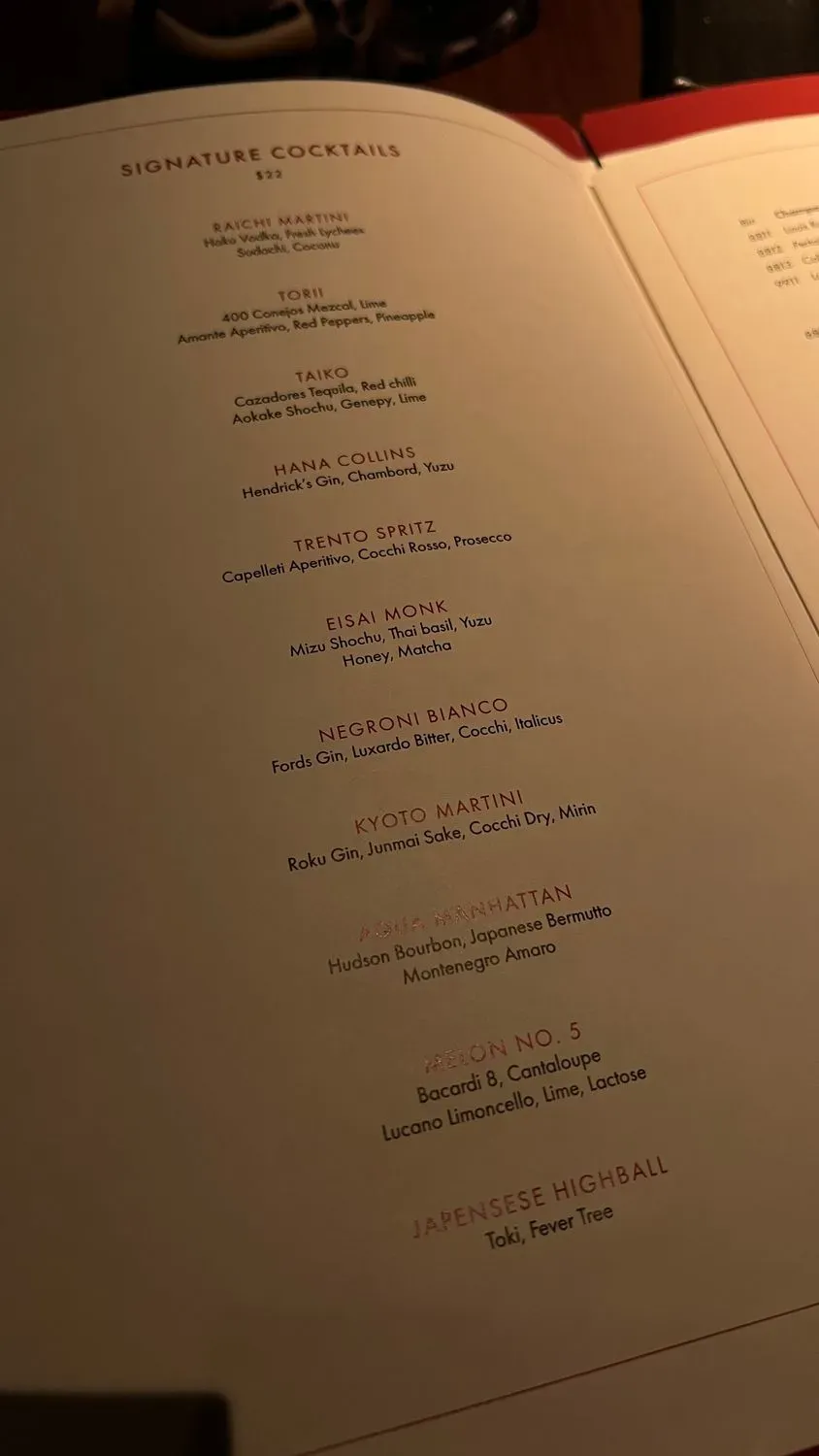 Aqua New York Menu - Updated August 2025
