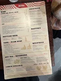 MiYa Chinese Menu - Updated November 2025