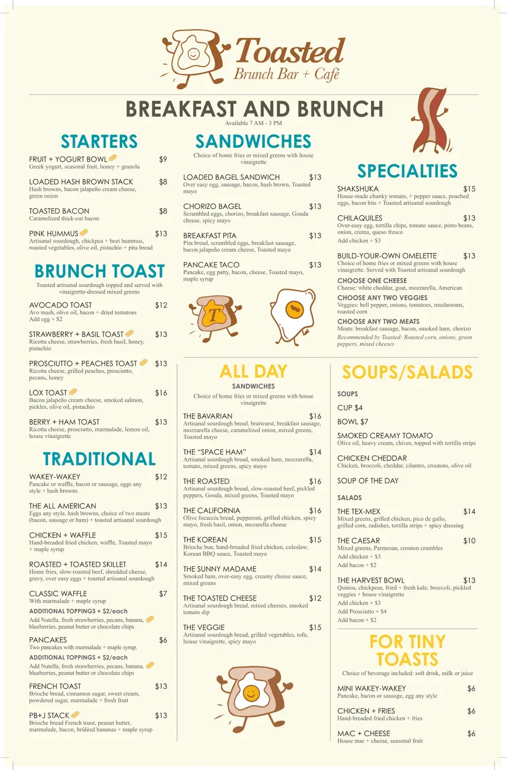 Toasted Brunch Bar + Café Menu | Beavercreek, OH | Checkle