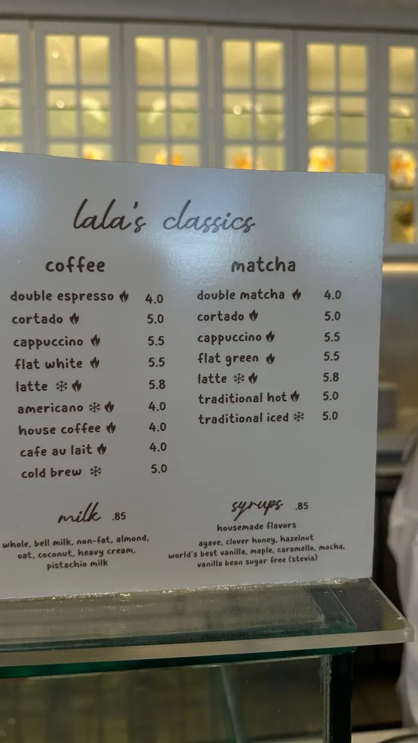 La La Land Menu - Updated October 2025